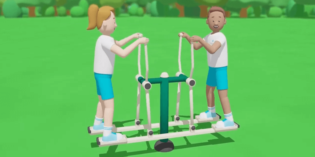 NEW Primary School Outdoor Gym Equipment Animations